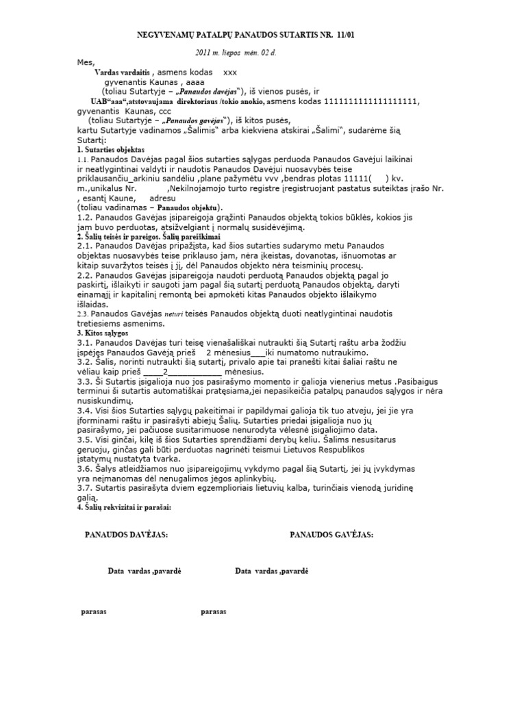 18053-Copy of Panaudos Sutartis Original | PDF