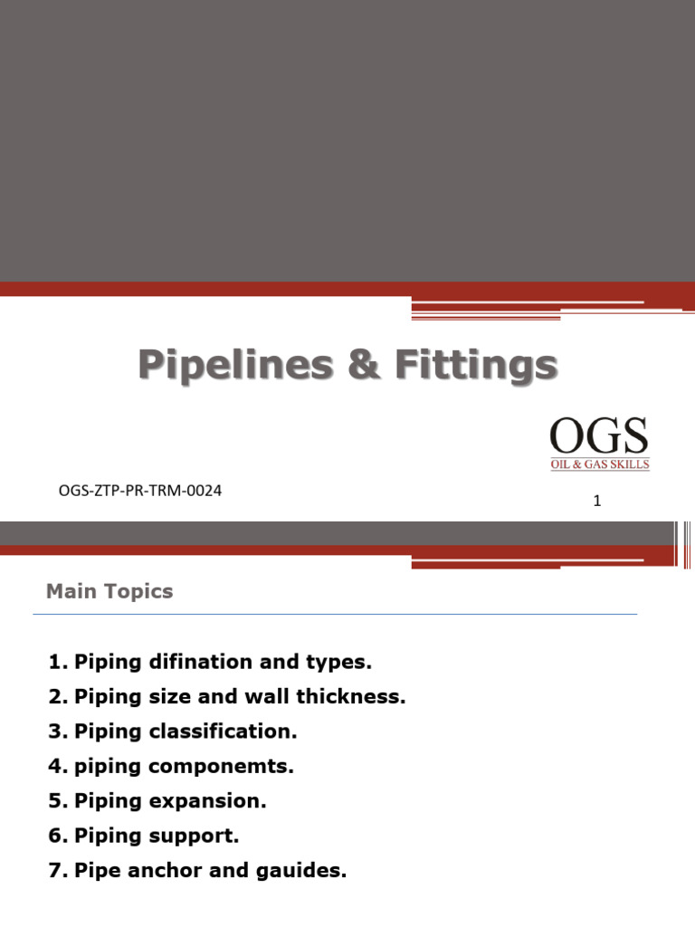 Pipelines & Fittings | PDF