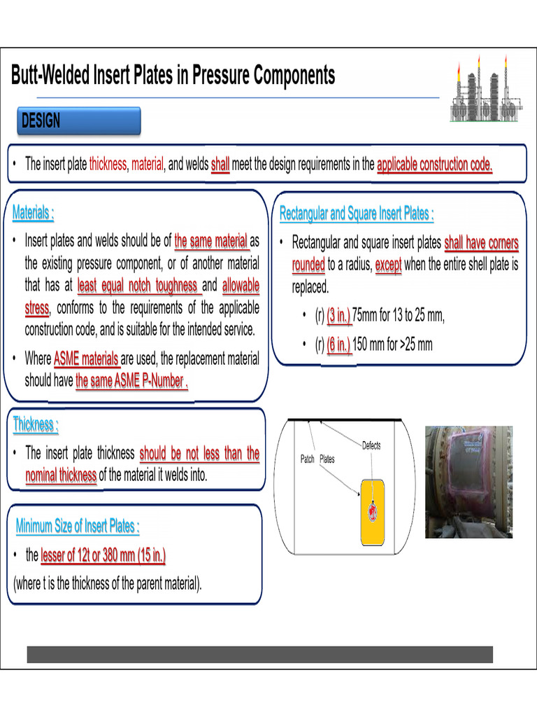 Butt-Welded Insert Plate Design Guidelines | PDF
