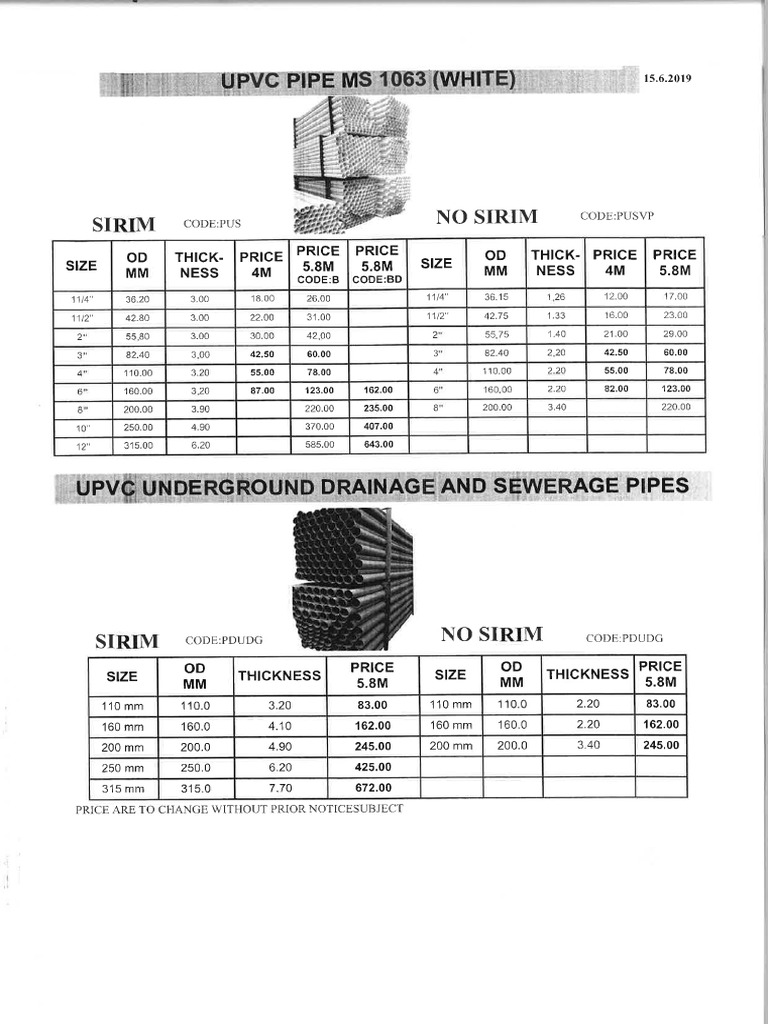 BBB Price List | PDF
