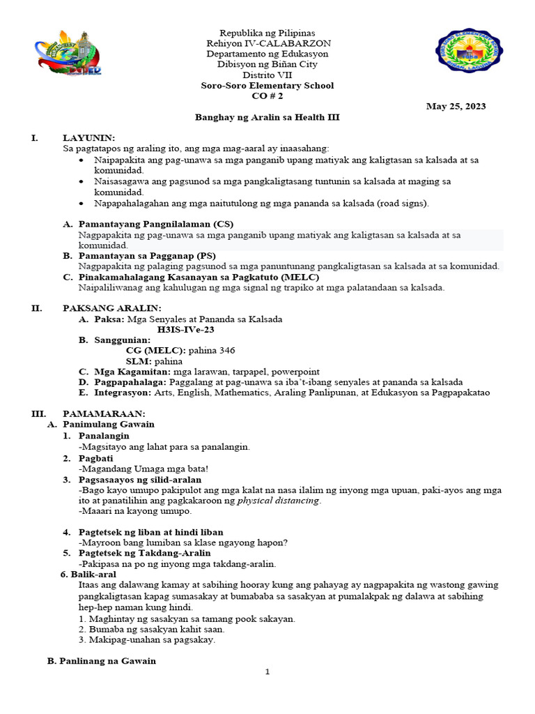 Health Lesson Plan | PDF
