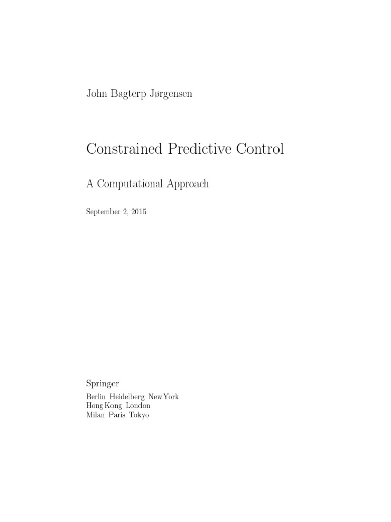 Constrained Predictive Control-John | PDF Constrained Predictive Control-John | PDF
