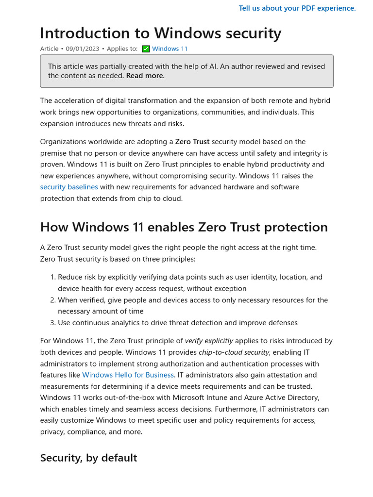 2023 Getting Started Windows Security | PDF | Security | Computer Security
