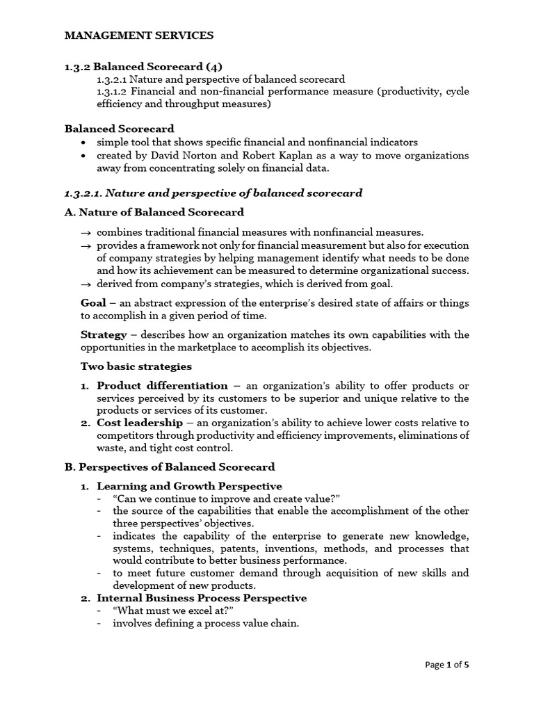 SC8. Balanced Scorecard | PDF