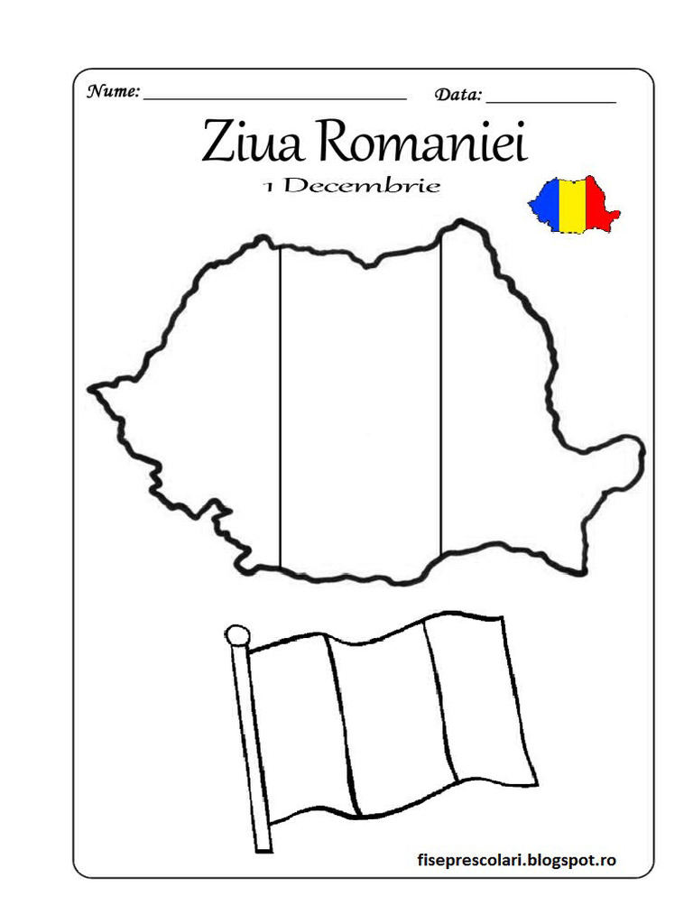 Desene de Colorat Pentru 1 Decembrie | PDF