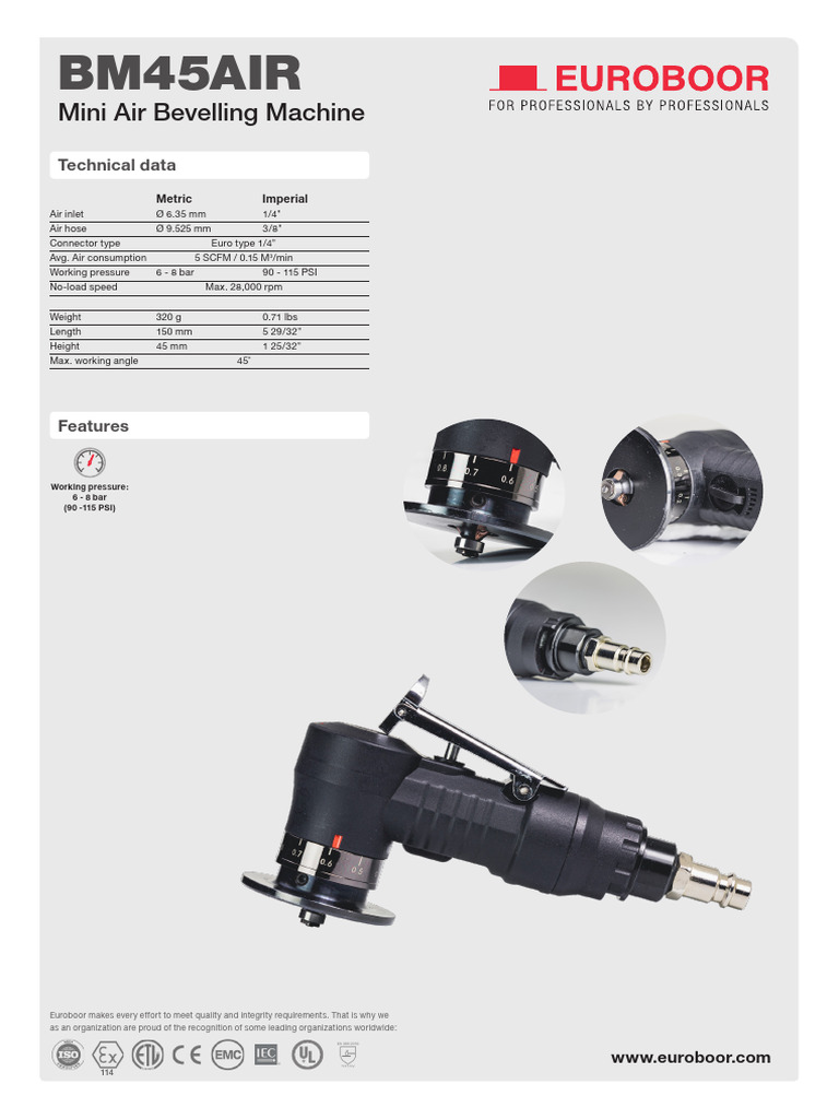 Mini Air Bevelling Machine Specs | PDF