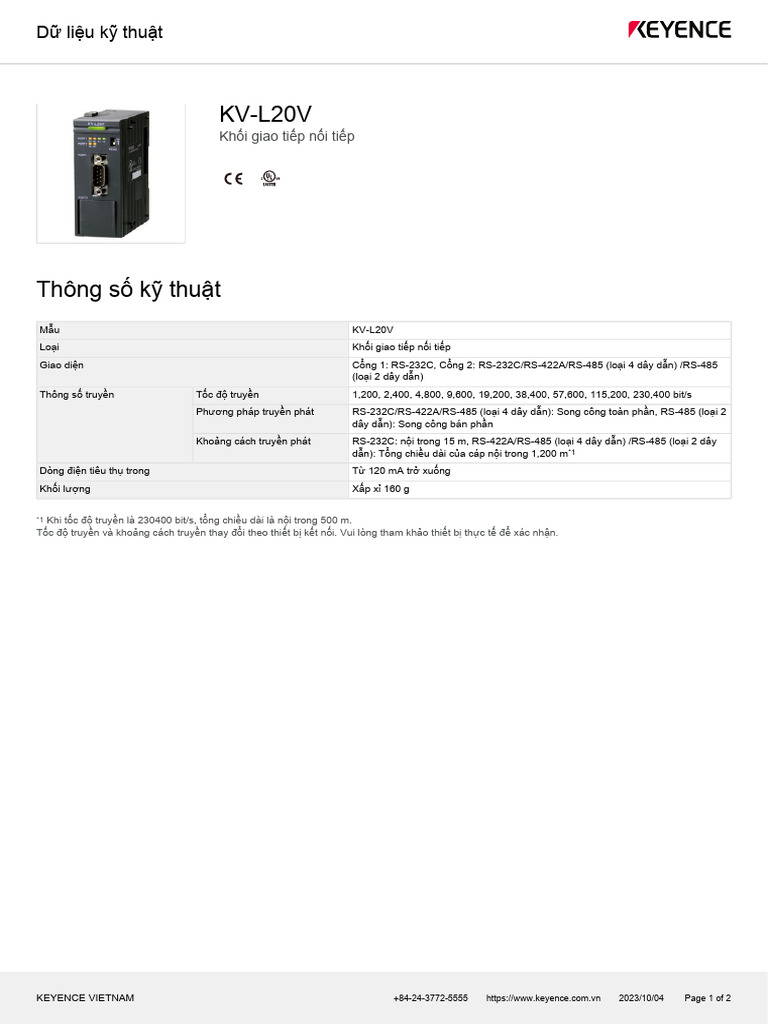 KV-L20V Datasheet | PDF
