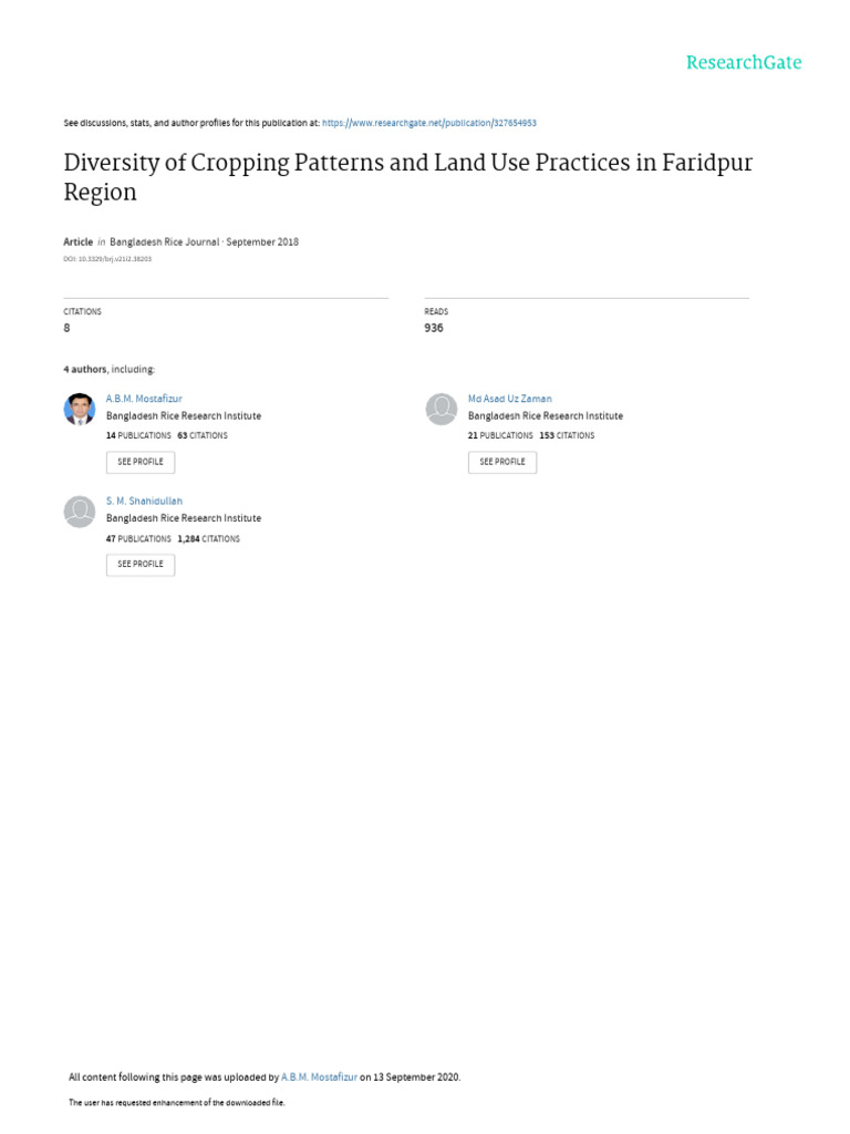 Diversity of Cropping Patterns and Land Use Practi | PDF | Agriculture ...