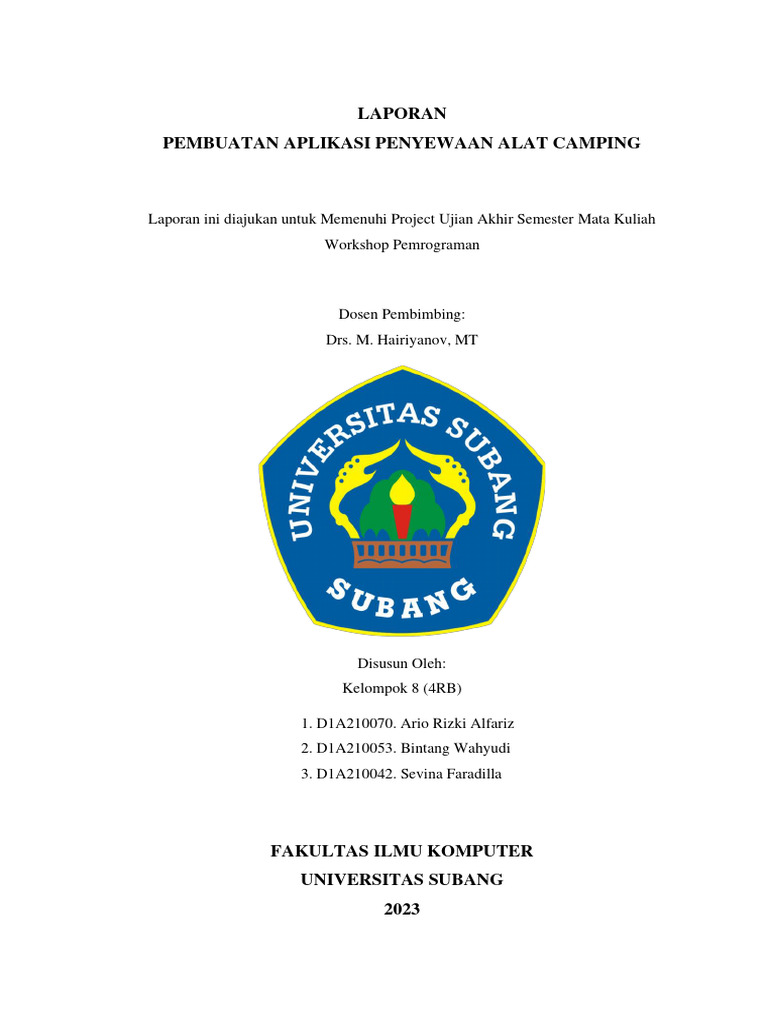 Laporan Uas Workshop Pemrograman | PDF | Komputer