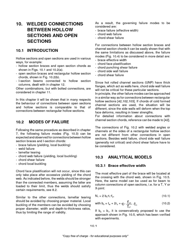 CHS and RHS CONNECTION DESIGN | PDF