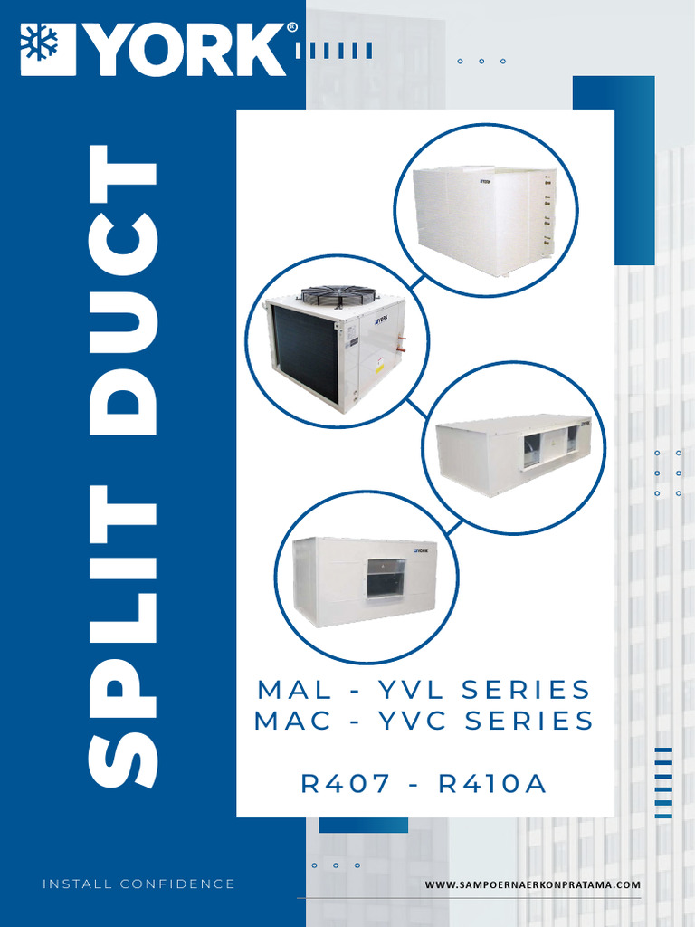 York Split Duct Air Conditioner Specs | PDF