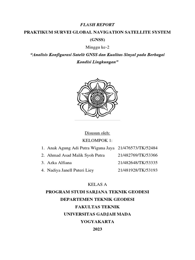 Flash Report M2 - Prak GNSS A - Kelompok 1 | PDF
