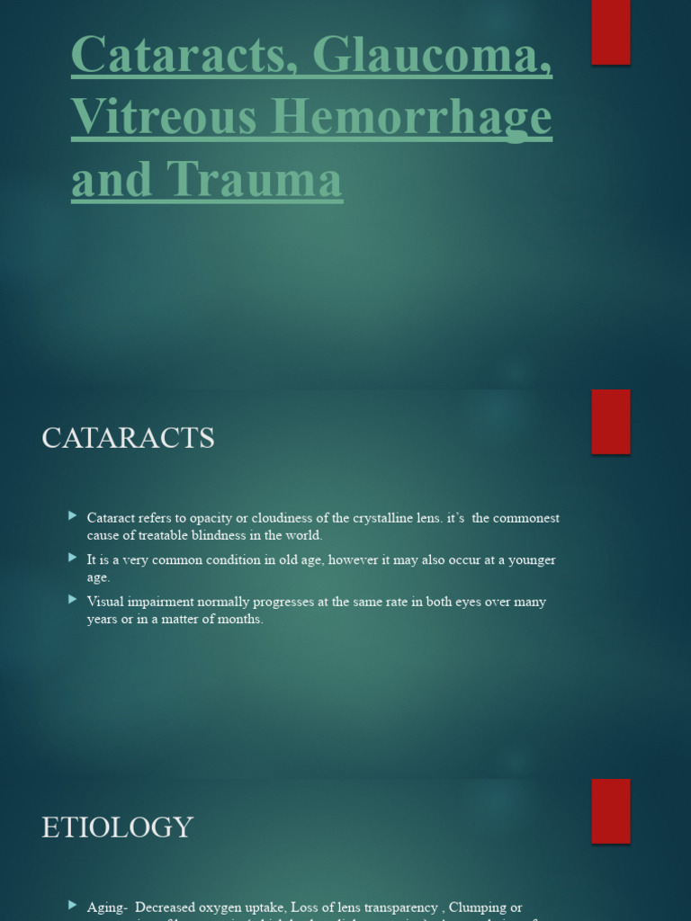Cataracts and Glaucoma Overview Guide | PDF | Wellness