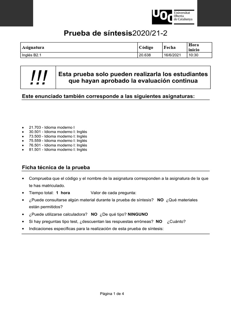 examen uoc | PDF