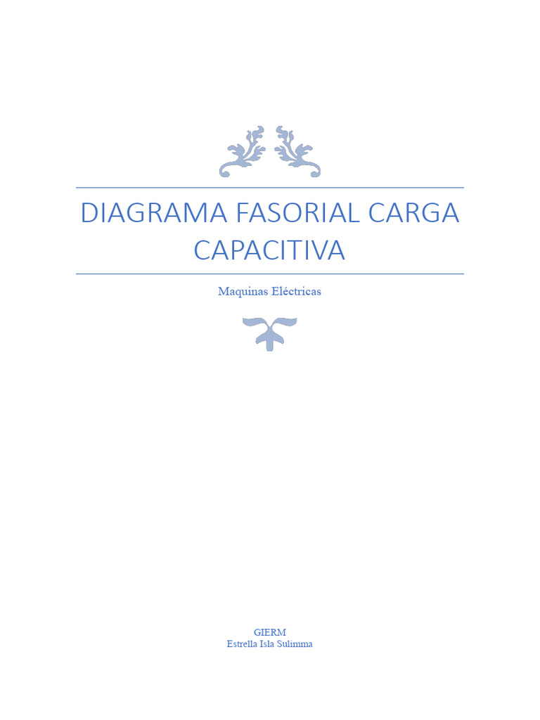 Diagrama Fasorial Carga Capacitiva | PDF