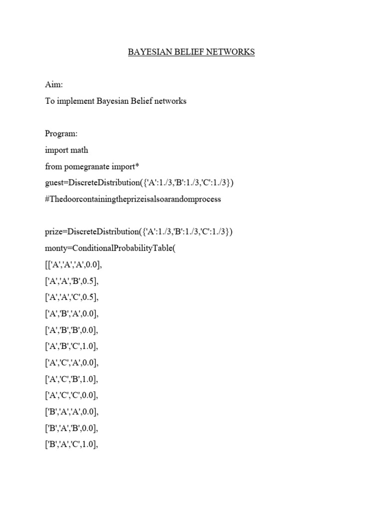 Bayesian Belief Networks | PDF Bayesian Belief Networks | PDF