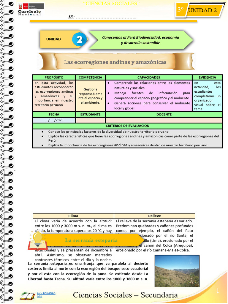 Ficha de Actividad CCSS 3°-S | PDF