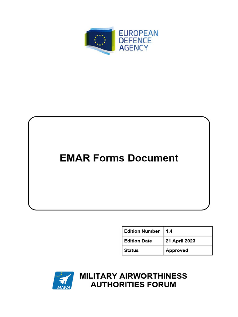Emar Forms Doc Ed 1 4 (Approved) | PDF | Signature