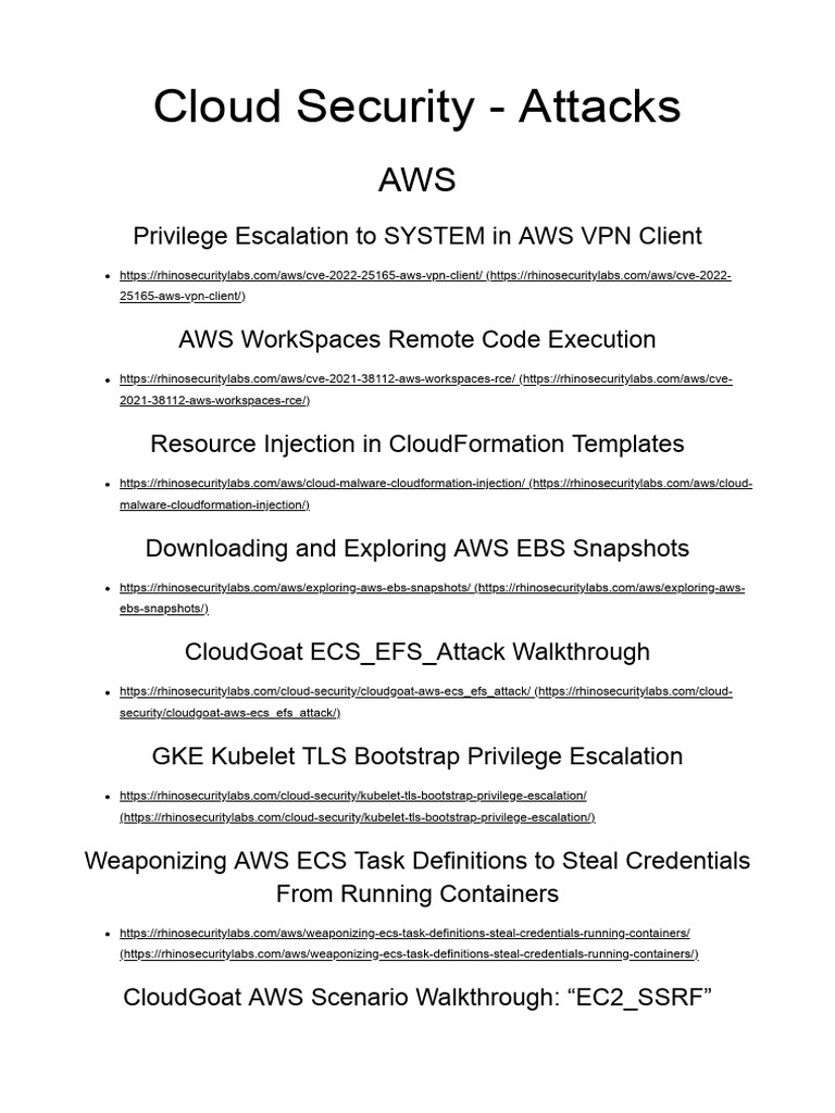 Computer Cloud Security Attack | PDF