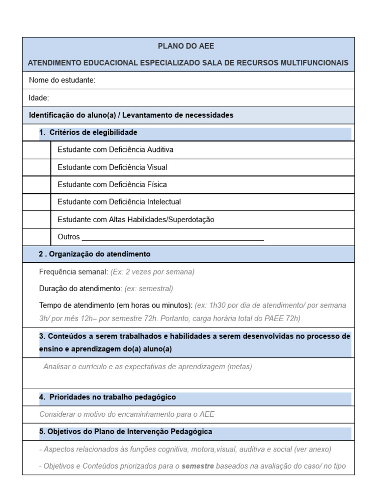 Modelo Do Paee | PDF