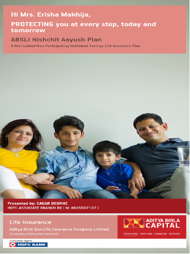 Erisha Makhija_Nishchit Aayush Plan_Presentation | PDF Erisha Makhija_Nishchit Aayush Plan_Presentation | PDF