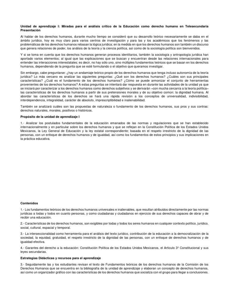 Fundamentos Teóricos de Los Derechos Humanos, Emily Barragán Rosales | PDF