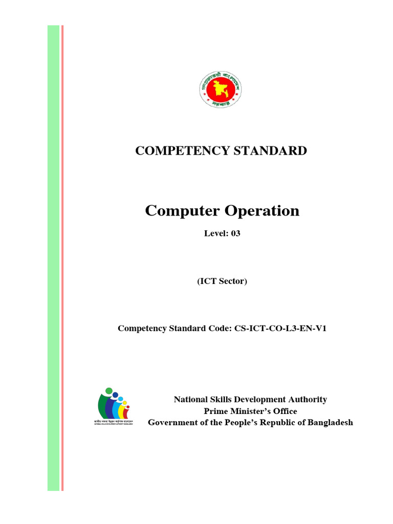 Computer Operation: Competency Standard | Download Free PDF | Computer ...