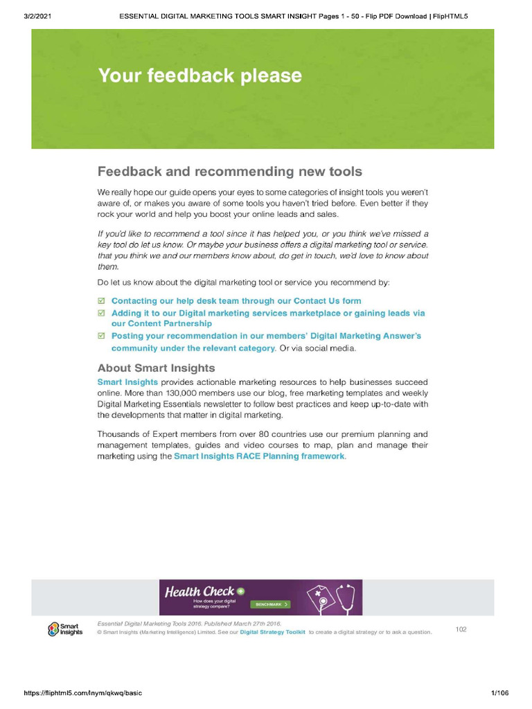 Essential Digital Marketing Tools Smart Insight | PDF