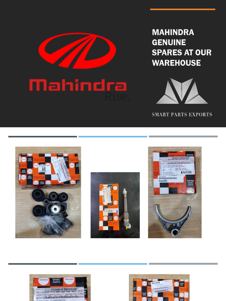 Mahindra Spare Parts | PDF