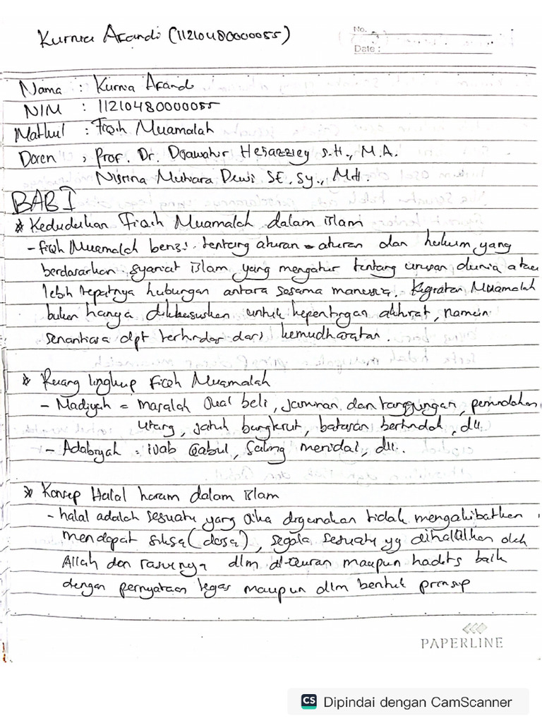 055_Kurnia Afandi_ Resume Fikih Muamalah | PDF