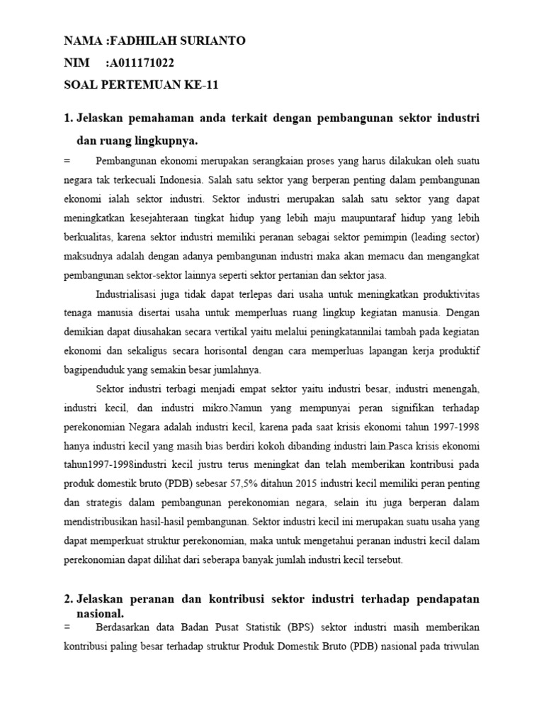 Fadhilah Surianto (A011171022) Pertemuan Ke-11 | PDF