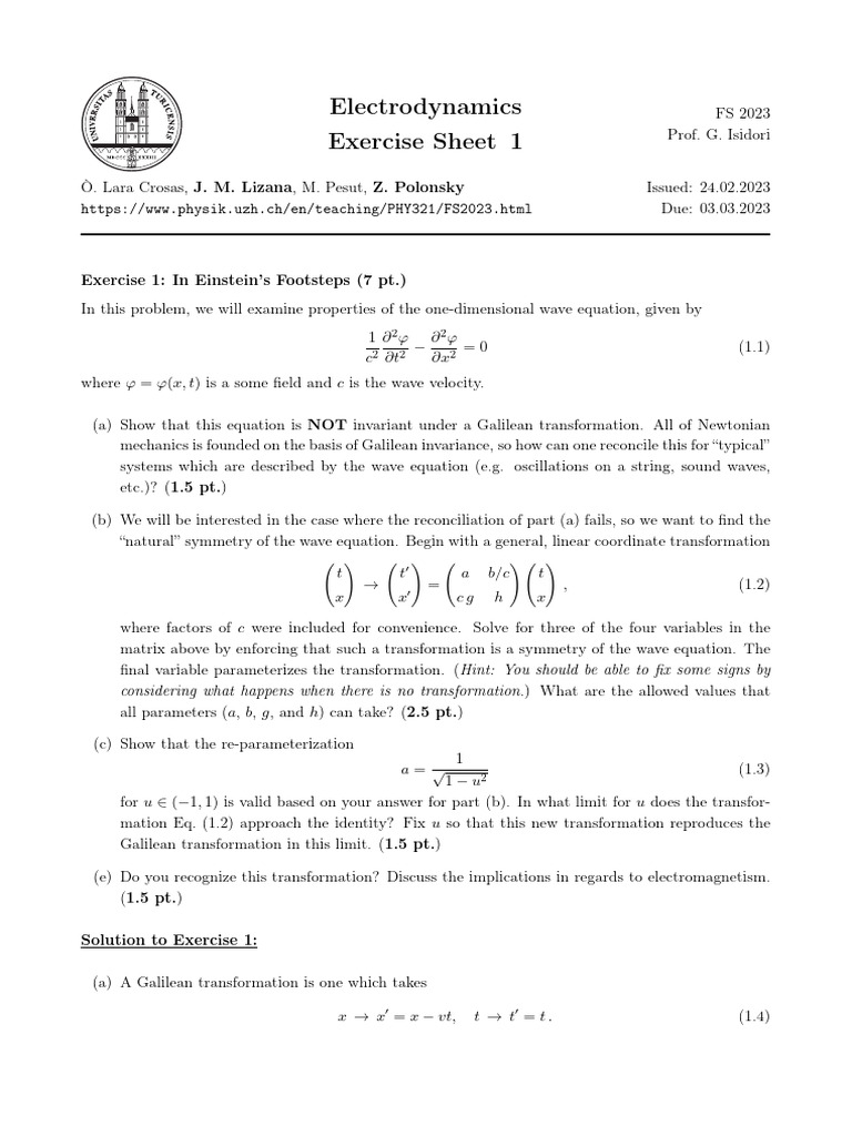 Electrodynamics Sheet 8 Sols | PDF