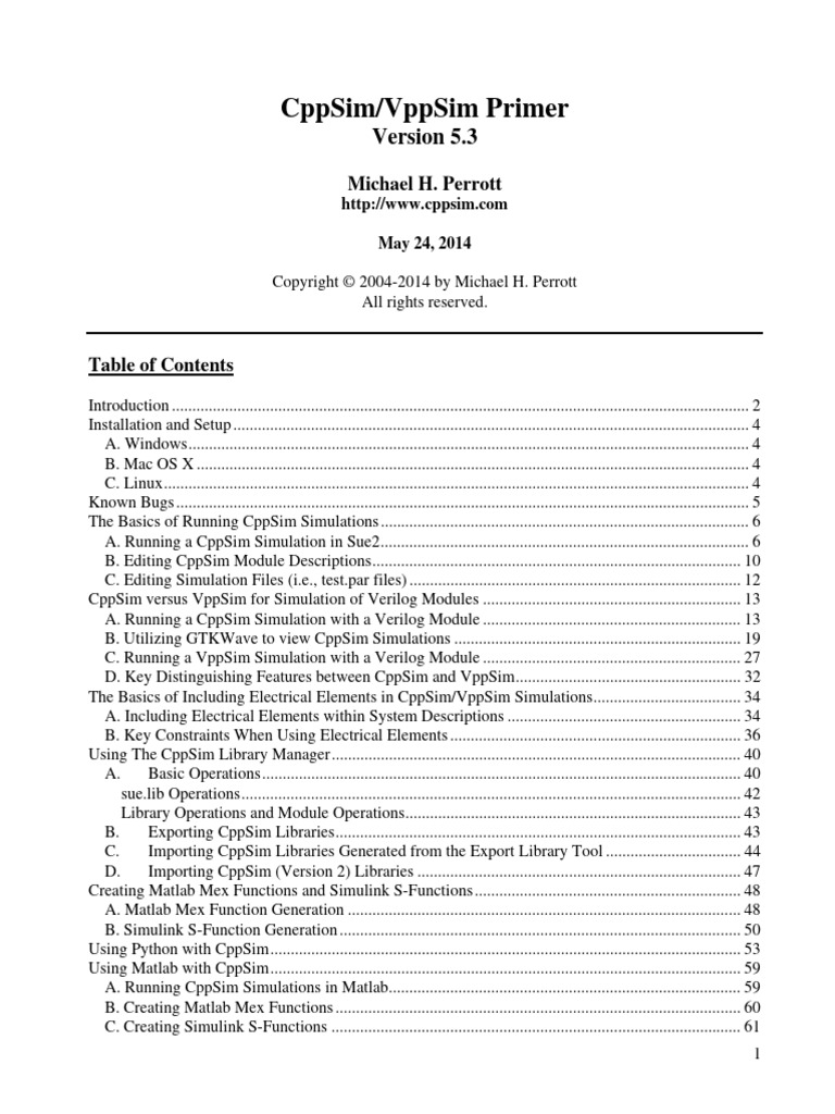 Cppsim Vppsim Primer5 | PDF