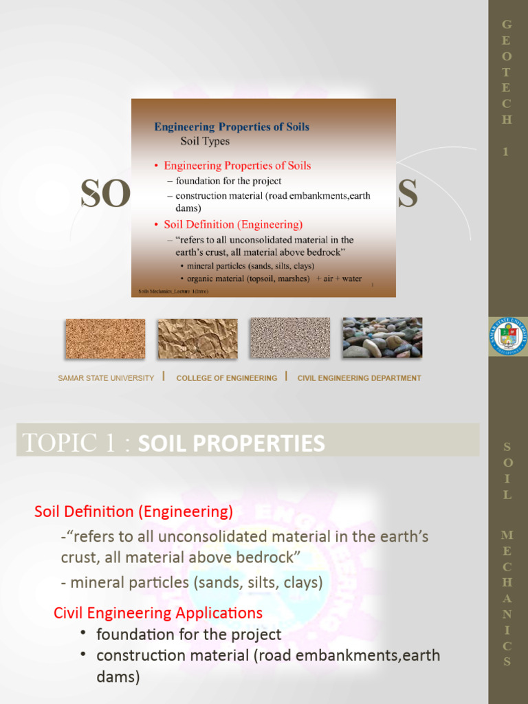 Soil Mechanics - Lecture 1 | PDF | Clay | Soil