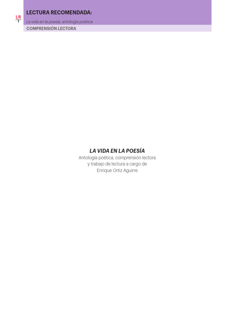 Comprensión de la poesía en la antología | PDF | Poesía | Miguel De ...