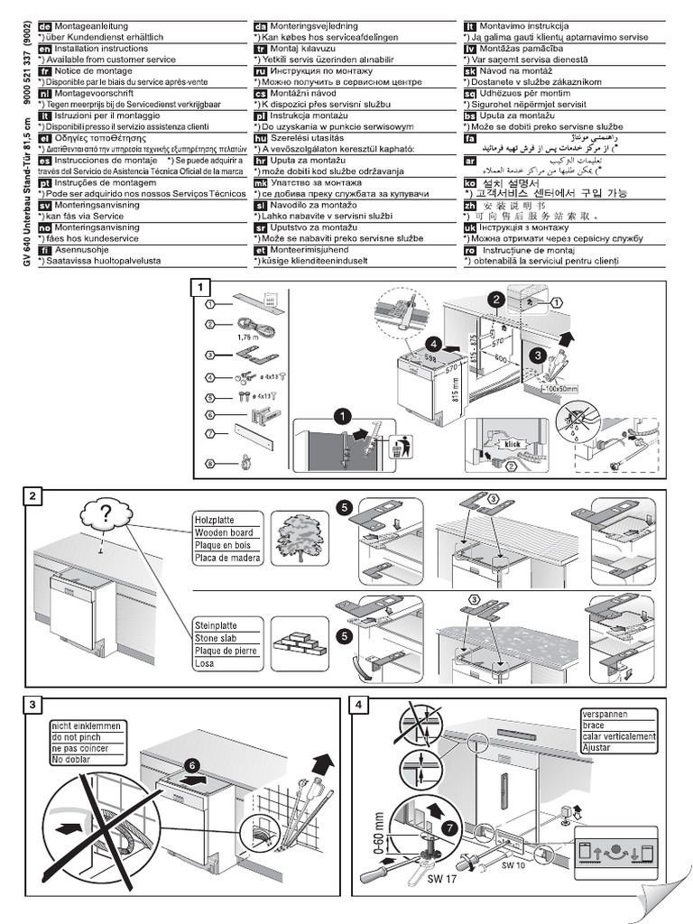 Bosch Geschirrspuler Montageanleitung Pdf