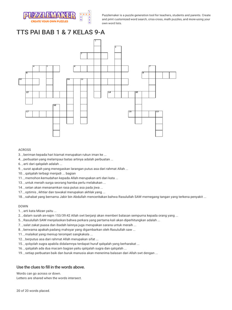 TTS Pai Bab 1 & 7 | PDF | Kajian Bahasa Asing