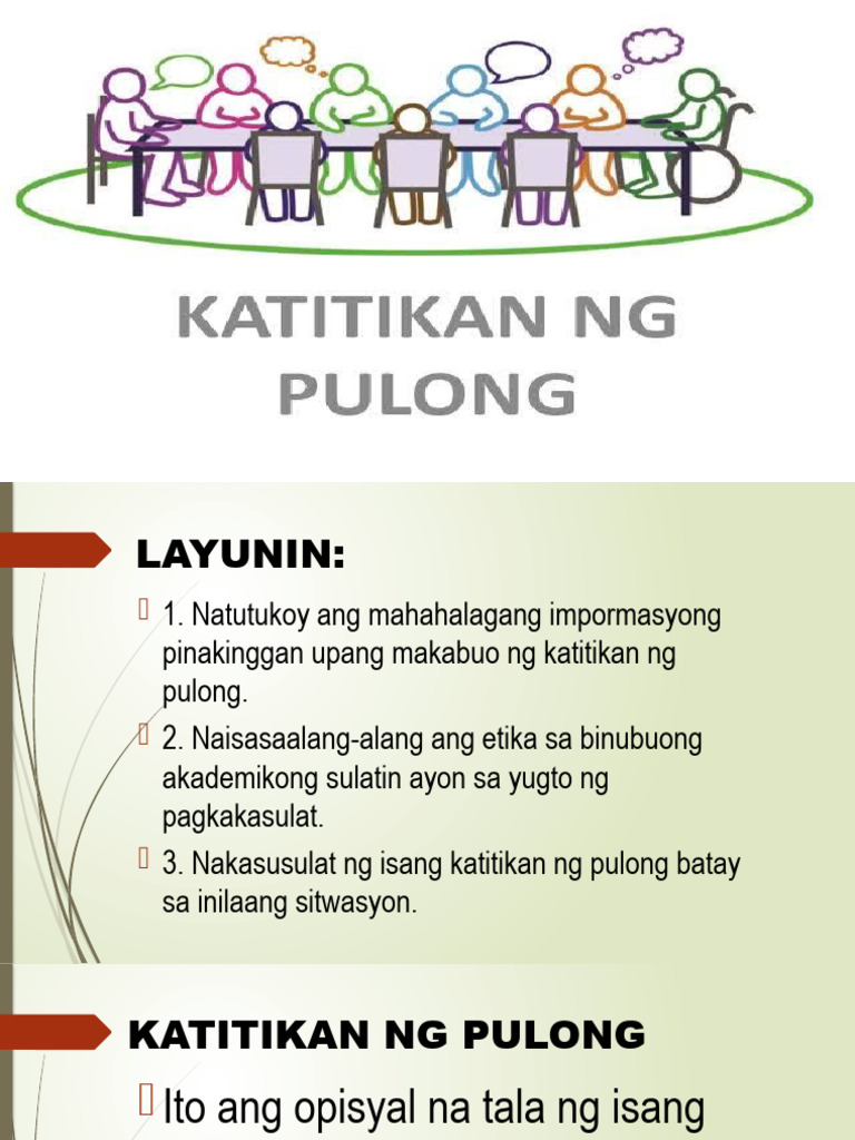 Katitikan NG Pulong PPT Group 1 | PDF