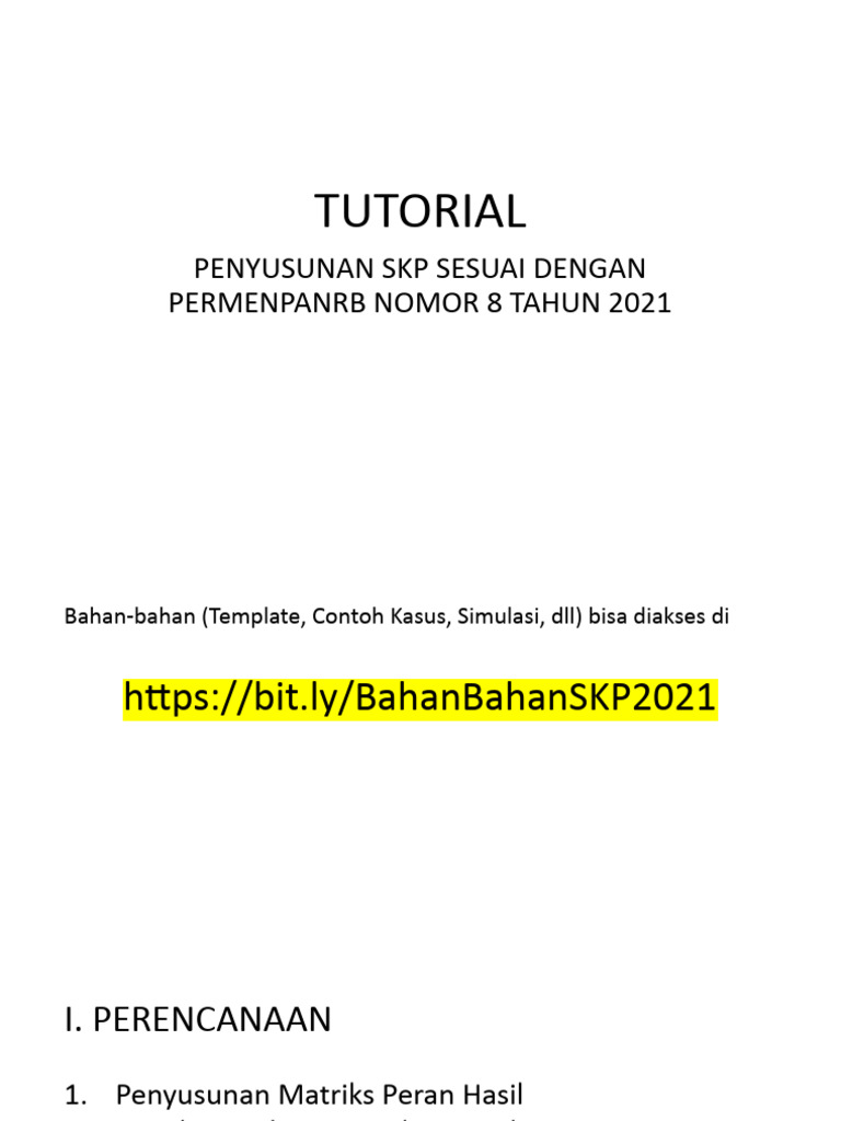Tutorial Penyusunan SKP | PDF | Pengelolaan Keuangan & Uang