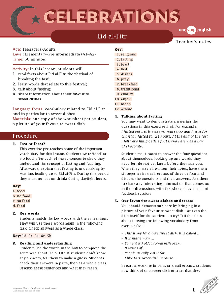 Celebrations_Eid-al-Fitr | PDF