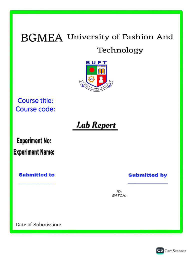LAB-REPORT-front-page | PDF
