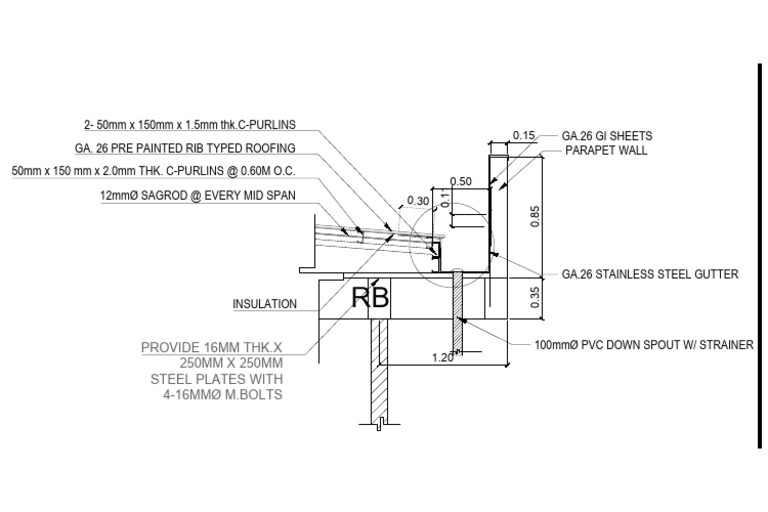 Gutter Detail Specifications and Plans | PDF