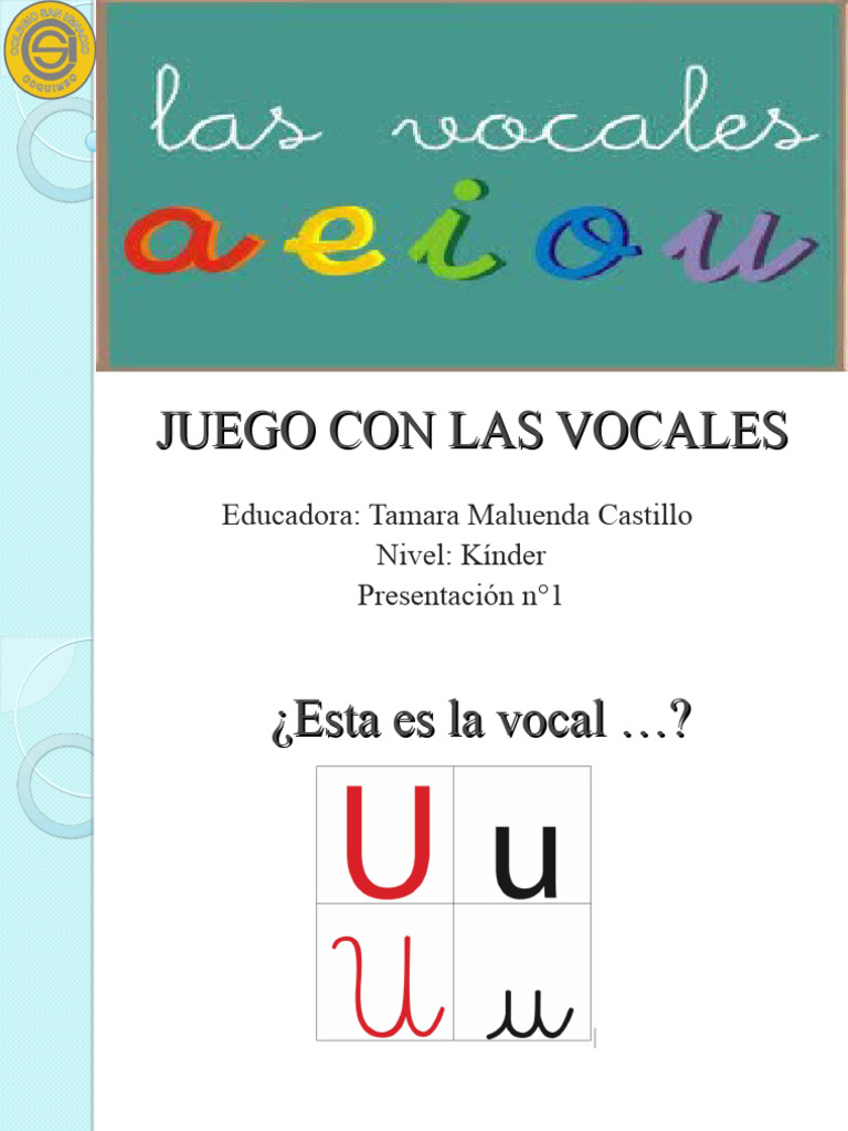 Juego Interactivo de Vocales para Kínder | PDF
