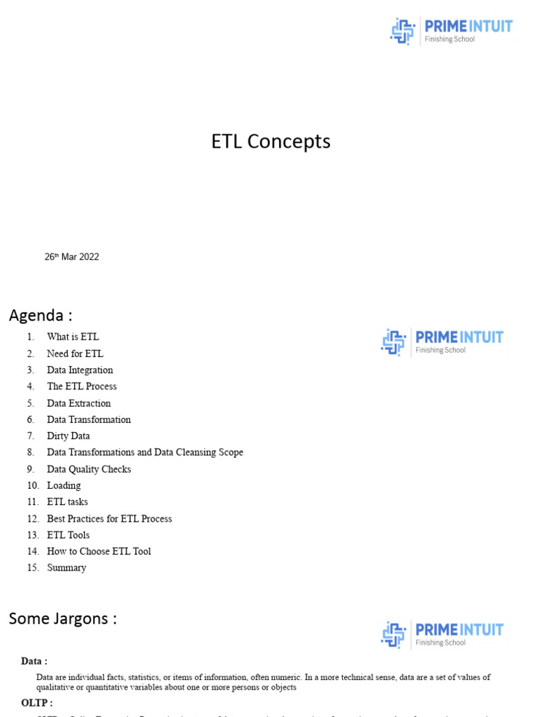 PI ETL Concepts | PDF