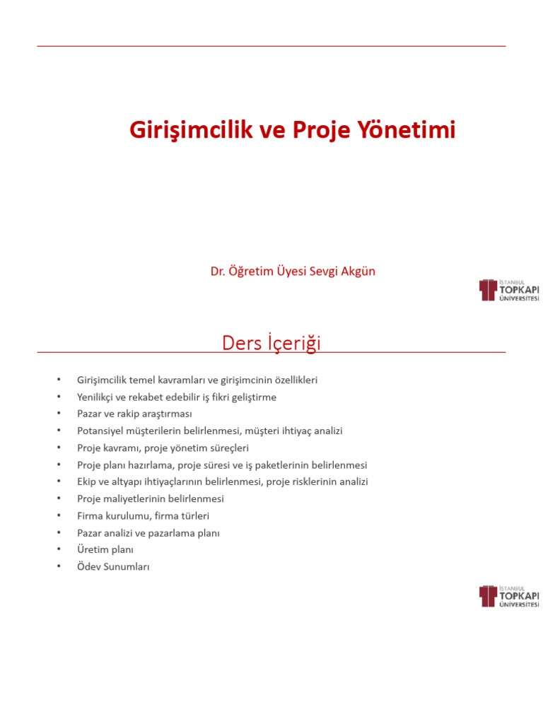 Ders-1 Girisimciligin Temel Kavramlari Girisimcilik Turleri Ve Girisimciligi Destekleyen ...