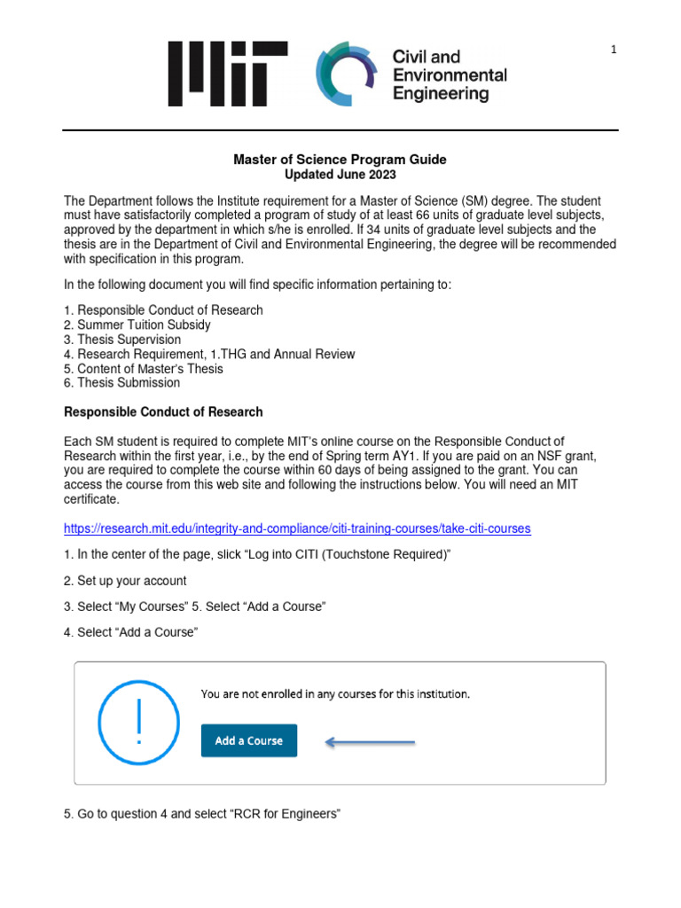 SM Program Guide June2023 | PDF | Thesis | Academic Degree