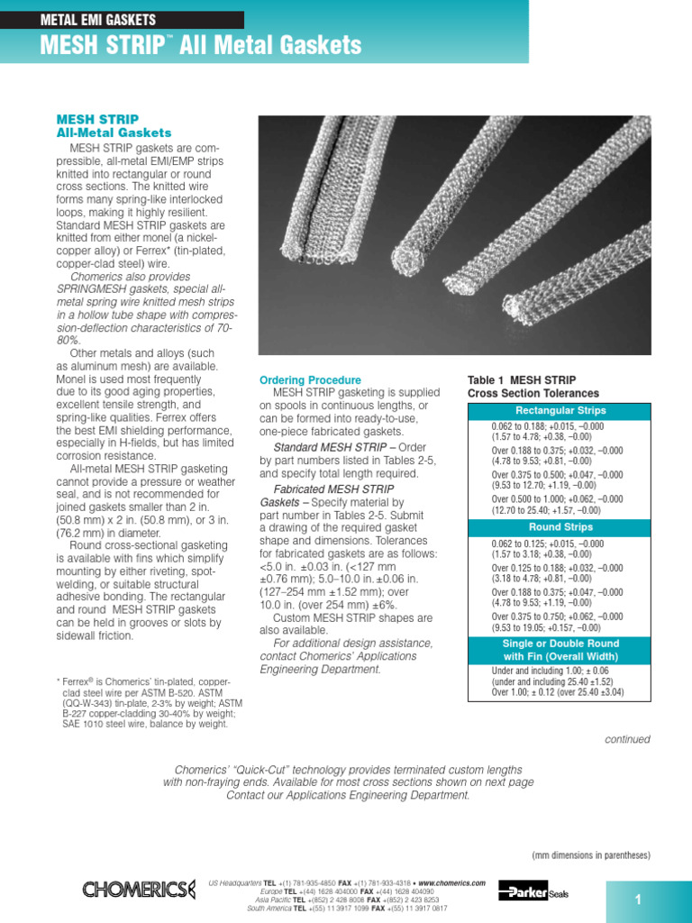 MeshStripsAllMetalGaskets EN | PDF