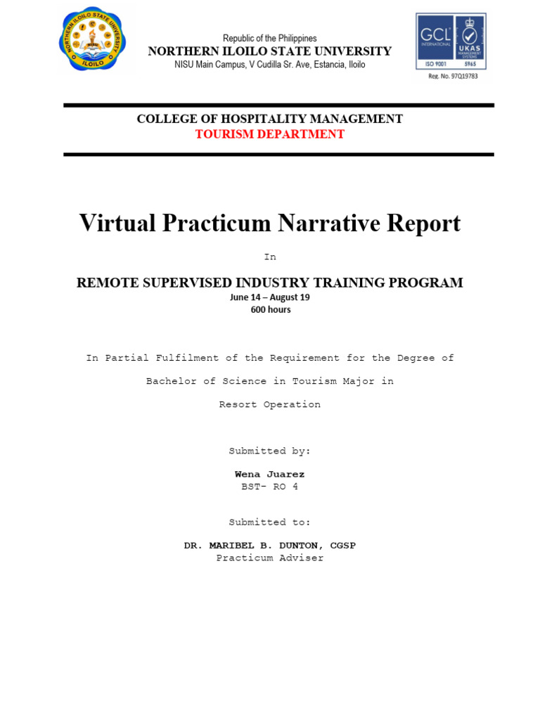 Narrative Report Food and Beverages | PDF | Wellness | Science & Mathematics
