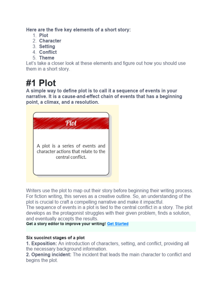 Elements of Story | PDF | Plot (Narrative)