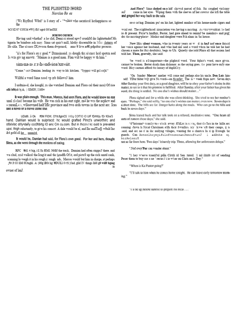 The Plighted Word by Narciso Reyes | PDF